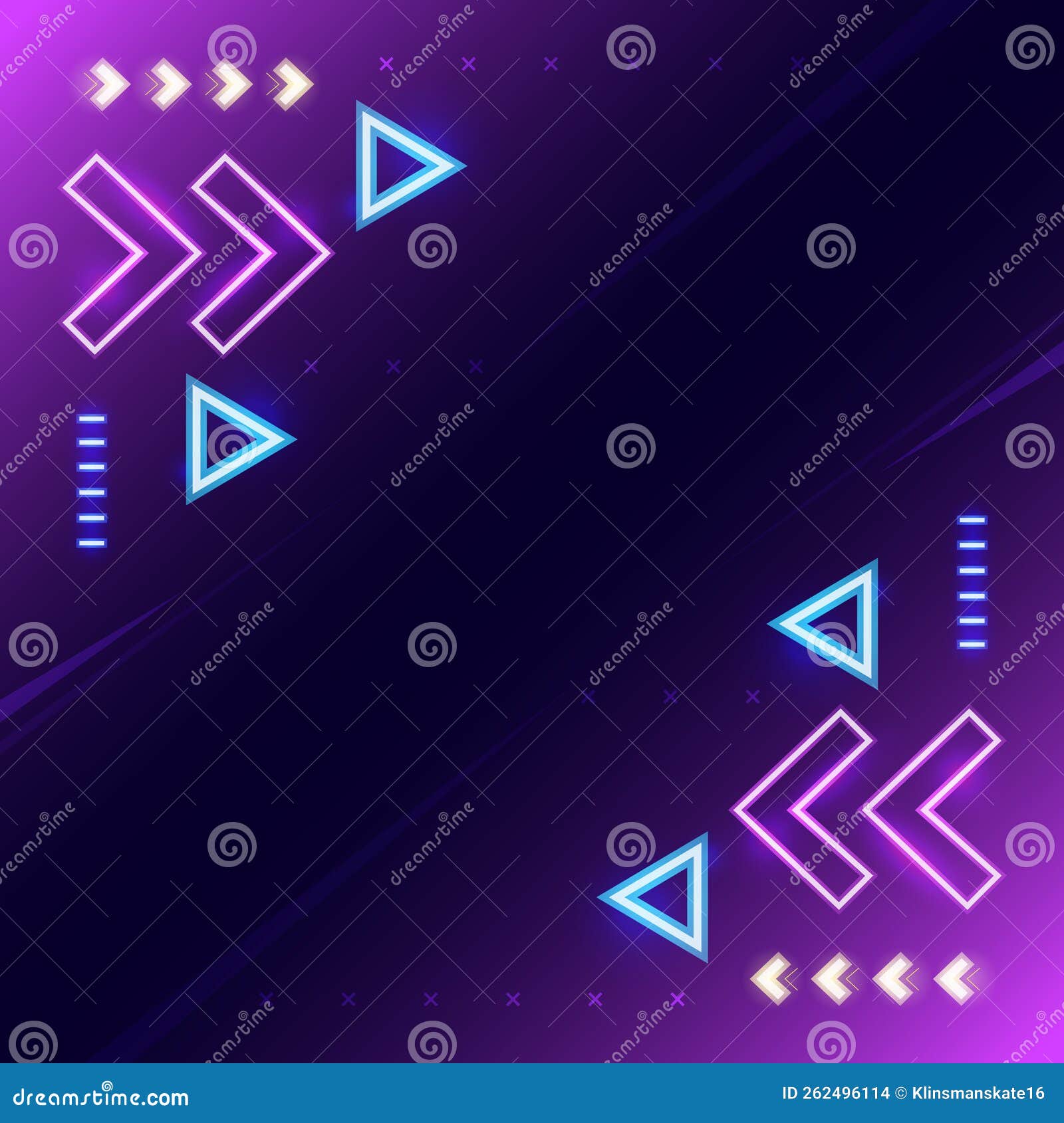 Neon Light Background Banner Template Design Stock Illustration ...