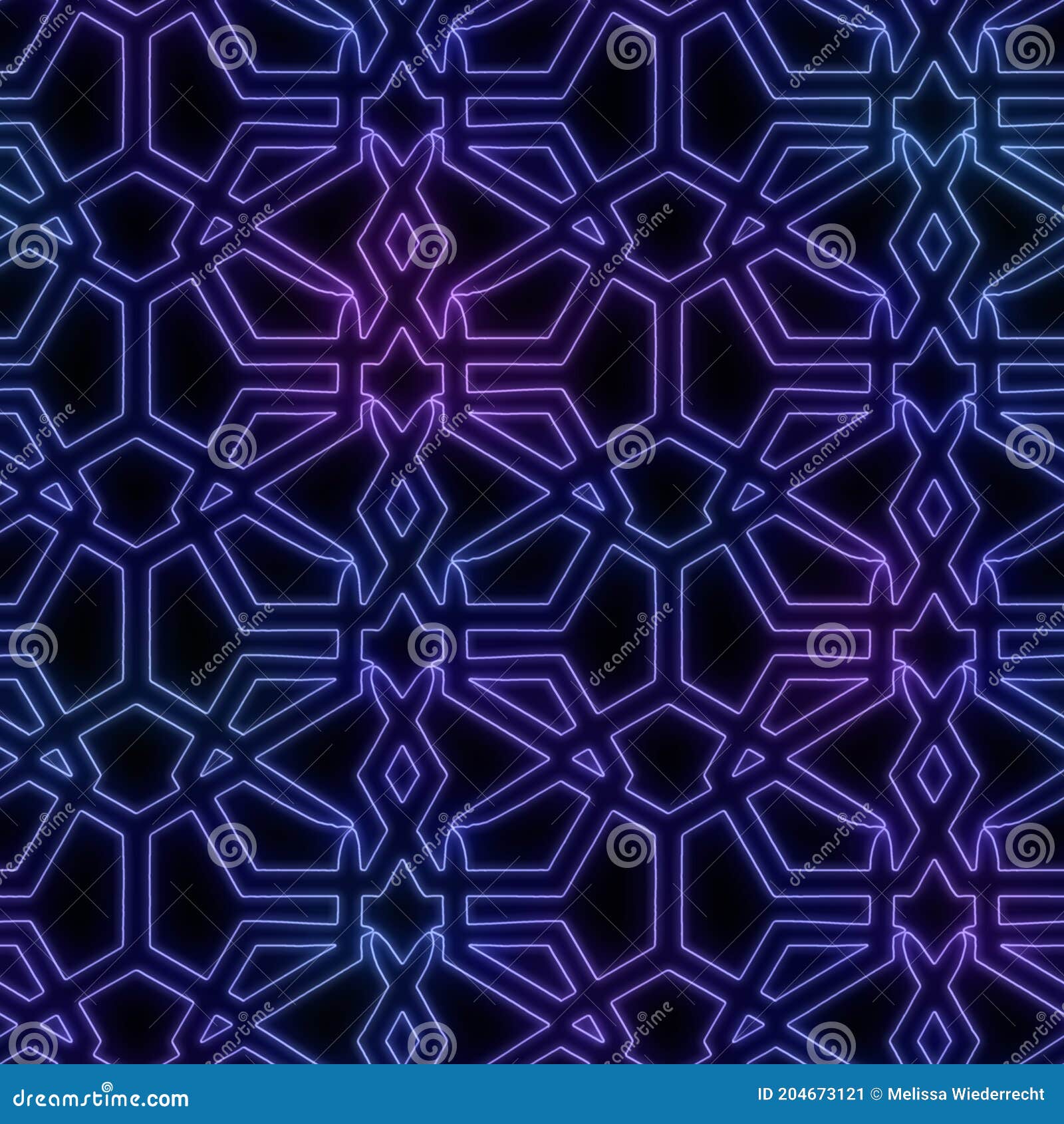 Neon Light on Black Seamless Repeat Pattern Stock Illustration ...