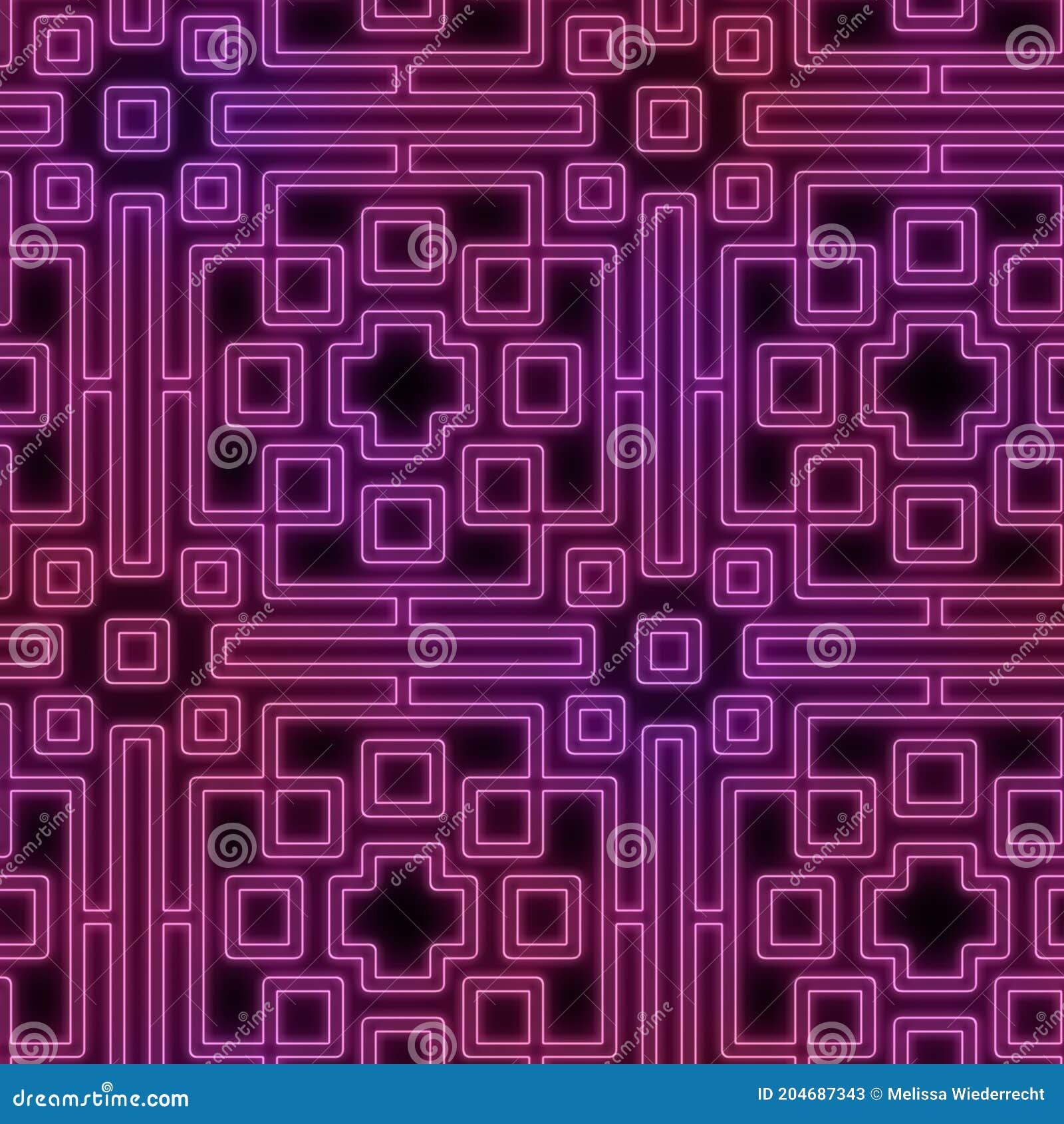 Neon Light on Black Seamless Repeat Pattern Stock Illustration ...