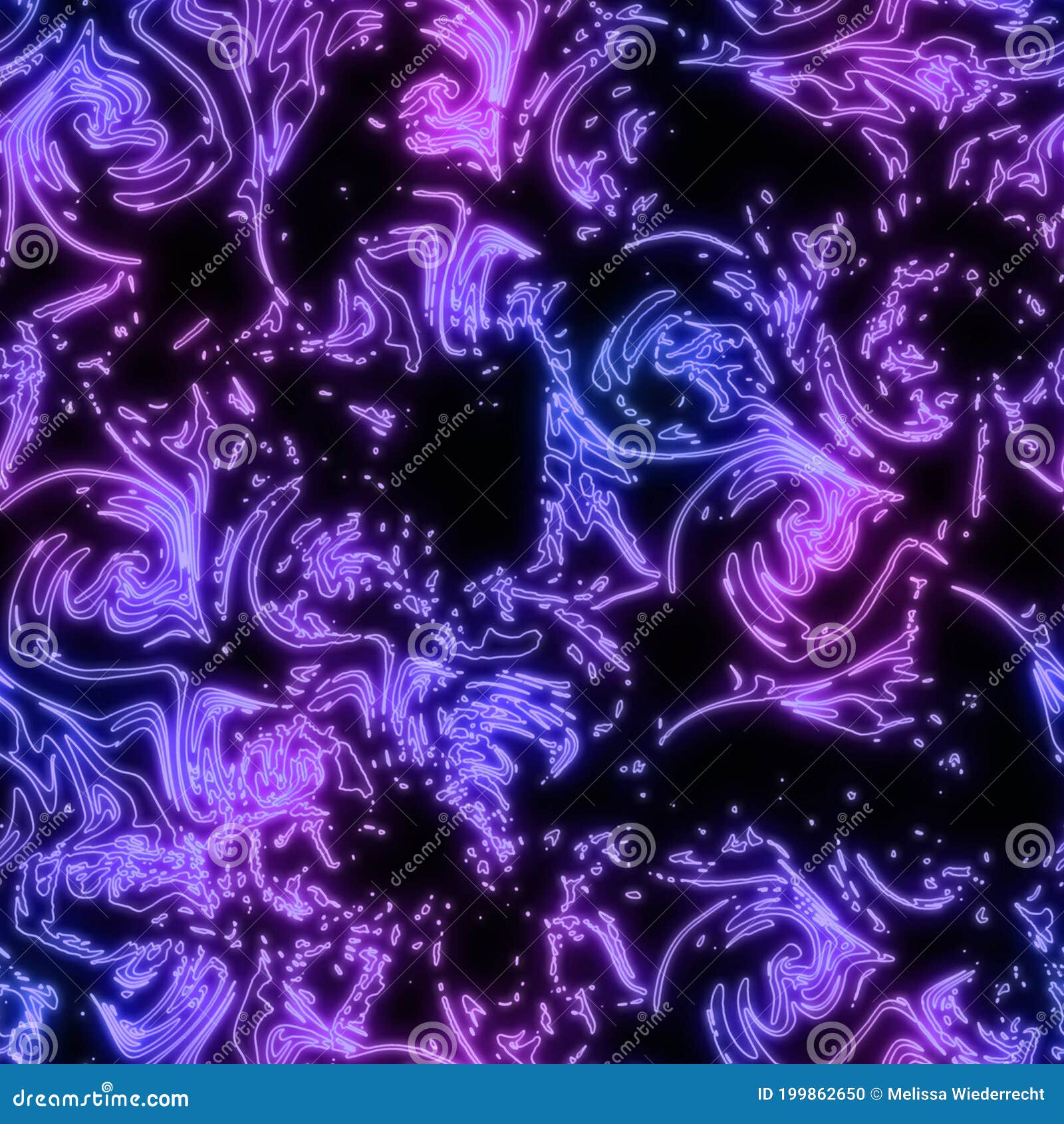 Neon Light on Black Seamless Repeat Pattern Stock Illustration ...