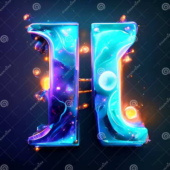 Neon Light Blue Alphabet. Letter J Stock Illustration - Illustration of ...