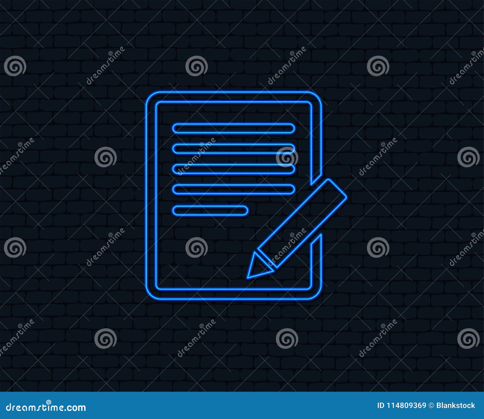 Edit Document Sign Icon. Edit Content Button Stock Vector ...