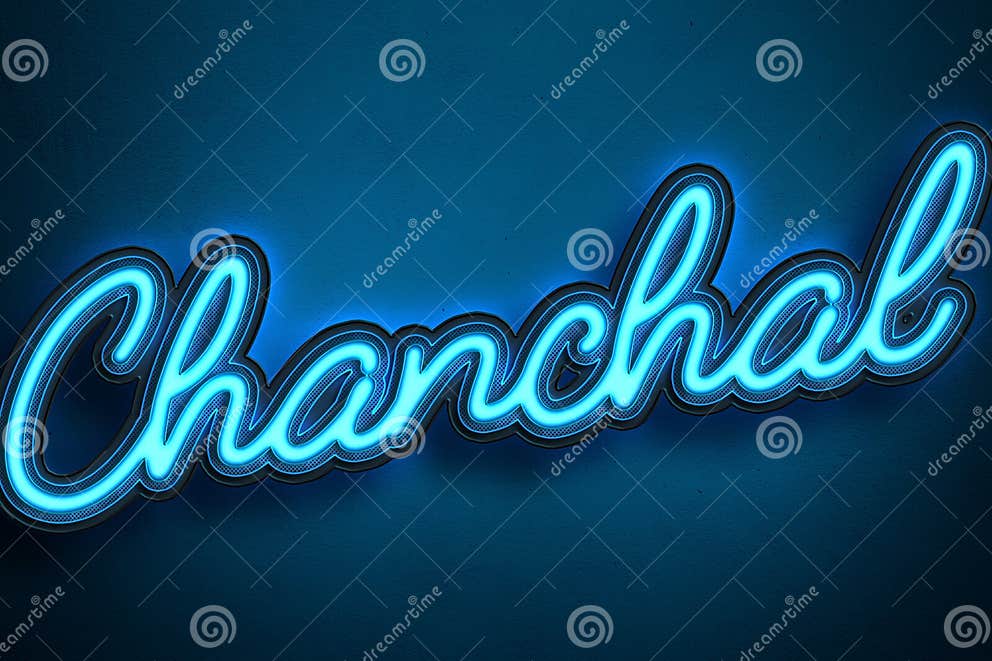 Neon Light Editable Text Effect of Hindi Name Chanchal. Stock Photo - Image of appearance ...