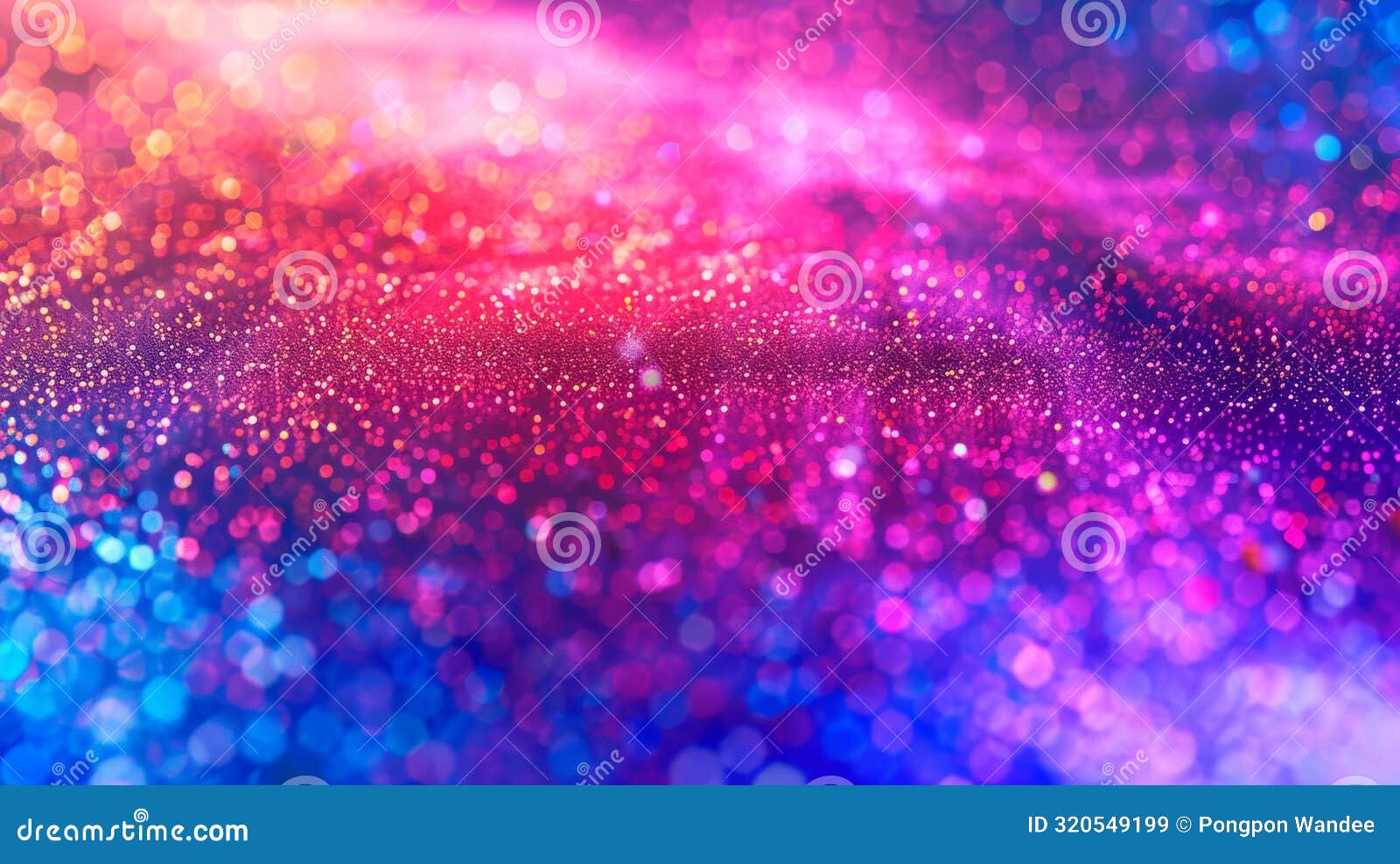 A Neon Light Effect Background with Colorful Glitter in Various Shapes ...