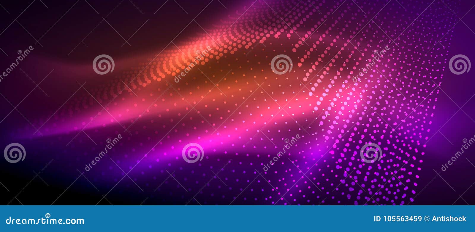Neon Light Effects, Particles Stock Vector - Illustration of glowing ...