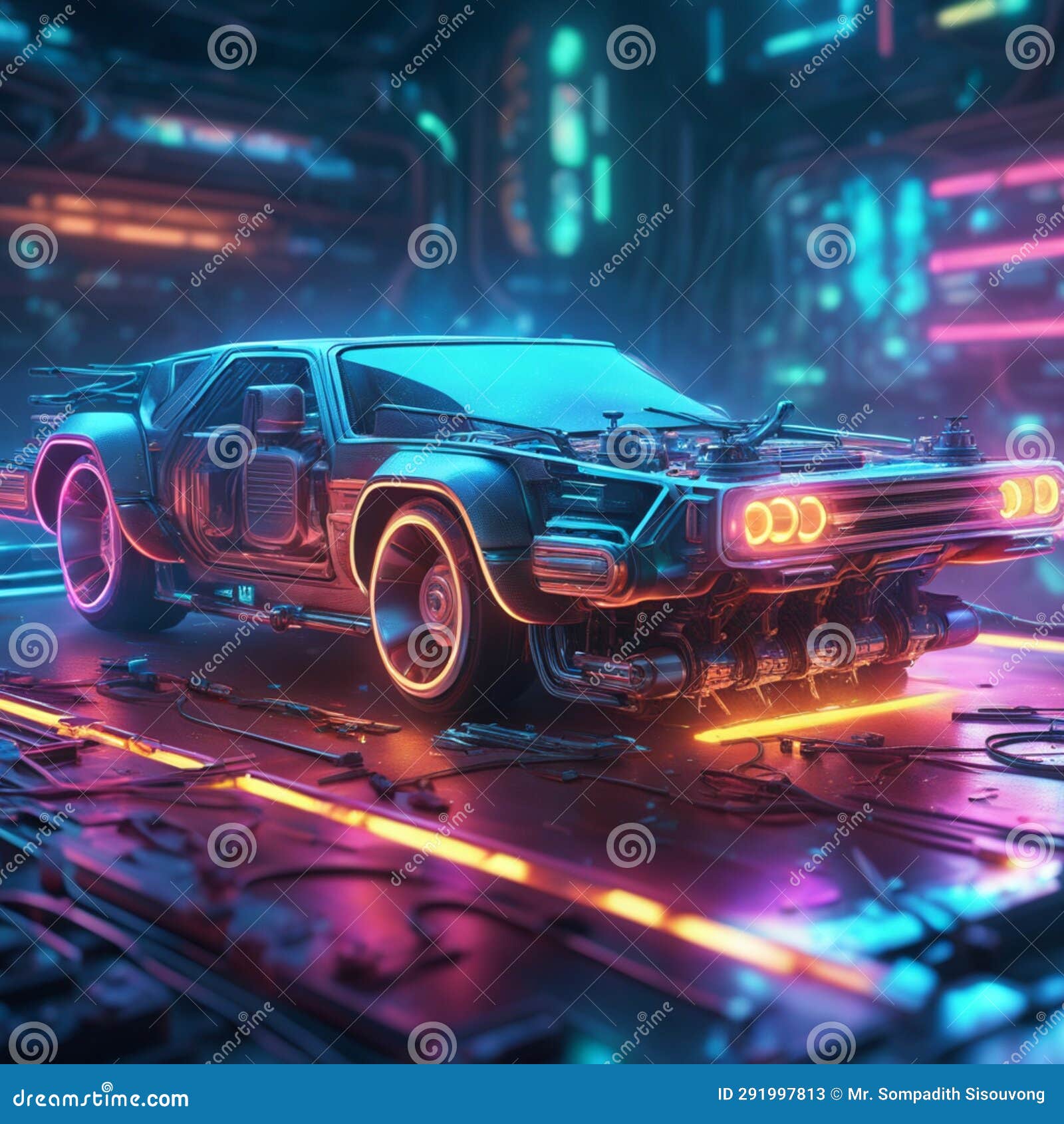 Neon Undercarriage Chassis Carriage For Car Vehicle Frame Red Color ...