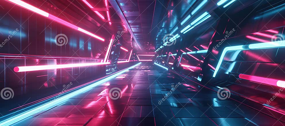 Neon Light Frame Background, Glow Stock Illustration - Illustration of ...