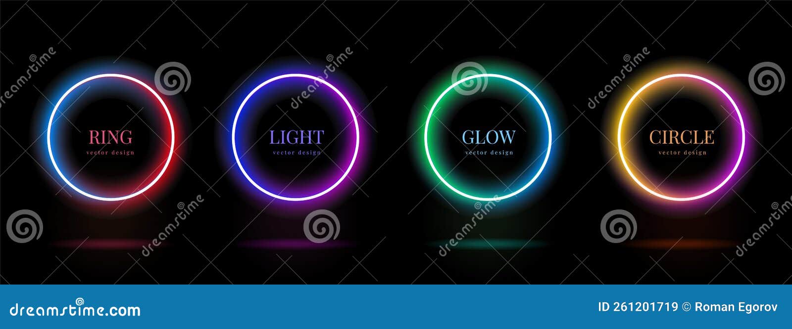 Neon Light Glow. Led Circles. Green Space Frame. Abstract Red Ring ... Neon Light Glow. Led Circles. Green Space Frame. Abstract Red Ring ...