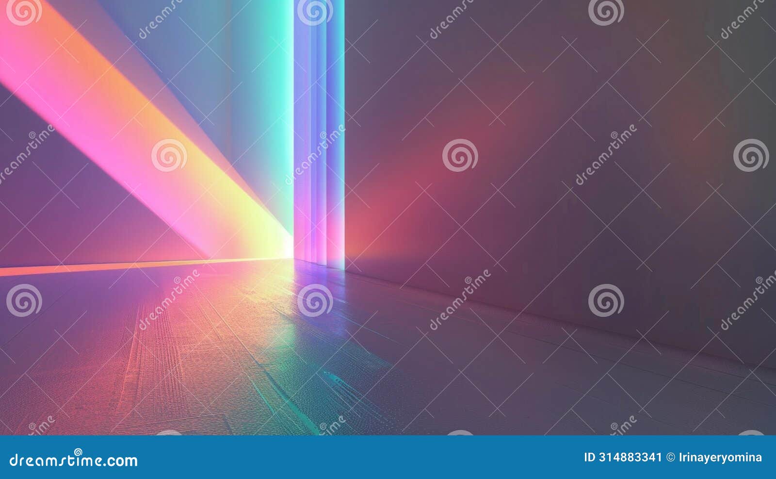 Neon Light Installation in Minimalist Setting Stock Image - Image of ...