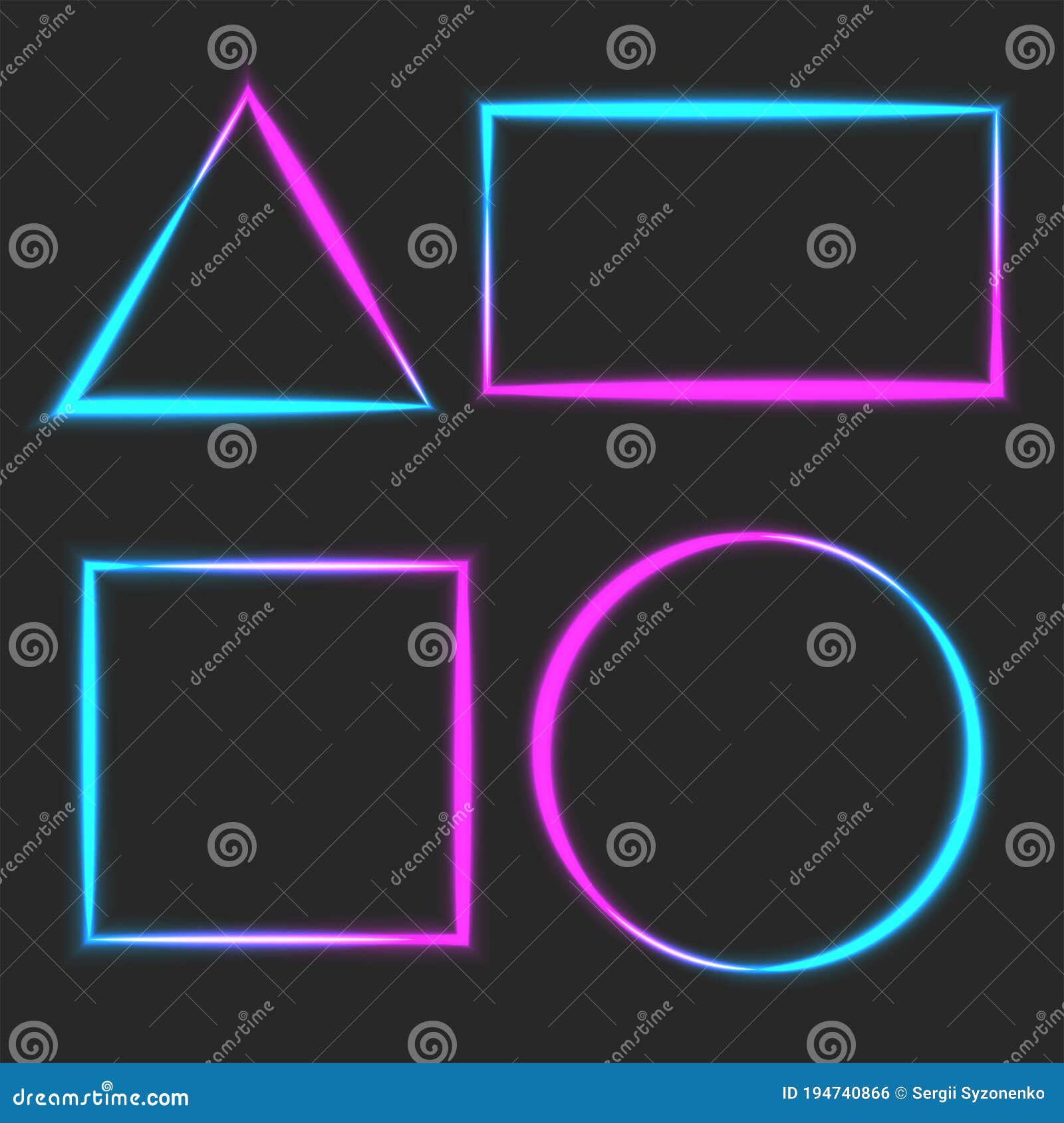 Set Of Square And Rectangular Vector Photo Frames On Pins. Vertical And ...