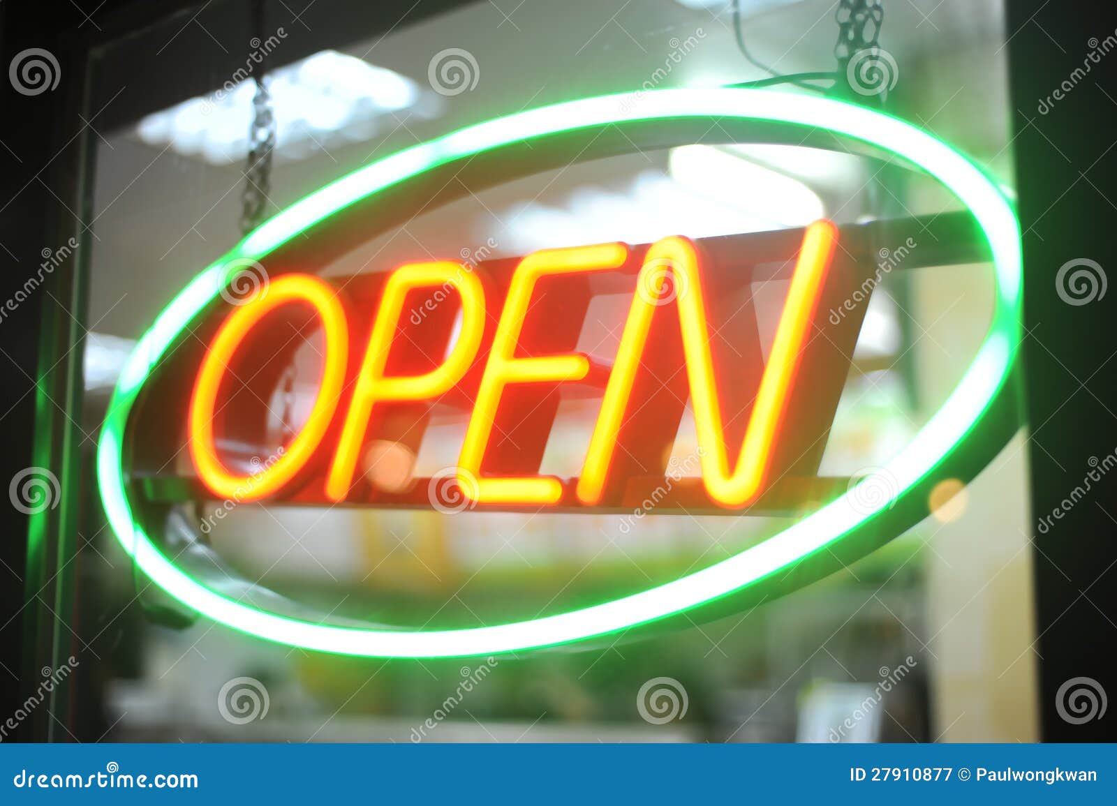 Neon light of Open sign stock image. Image of retail - 27910877