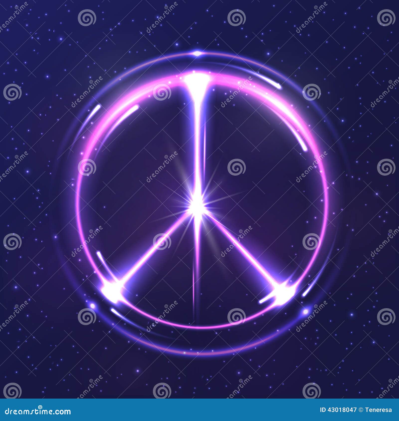 Neon light pacific symbol stock illustration. Illustration of blur ...