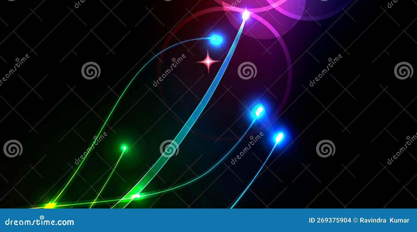 Neon Light Stock Image Black Background Stock Illustration ...