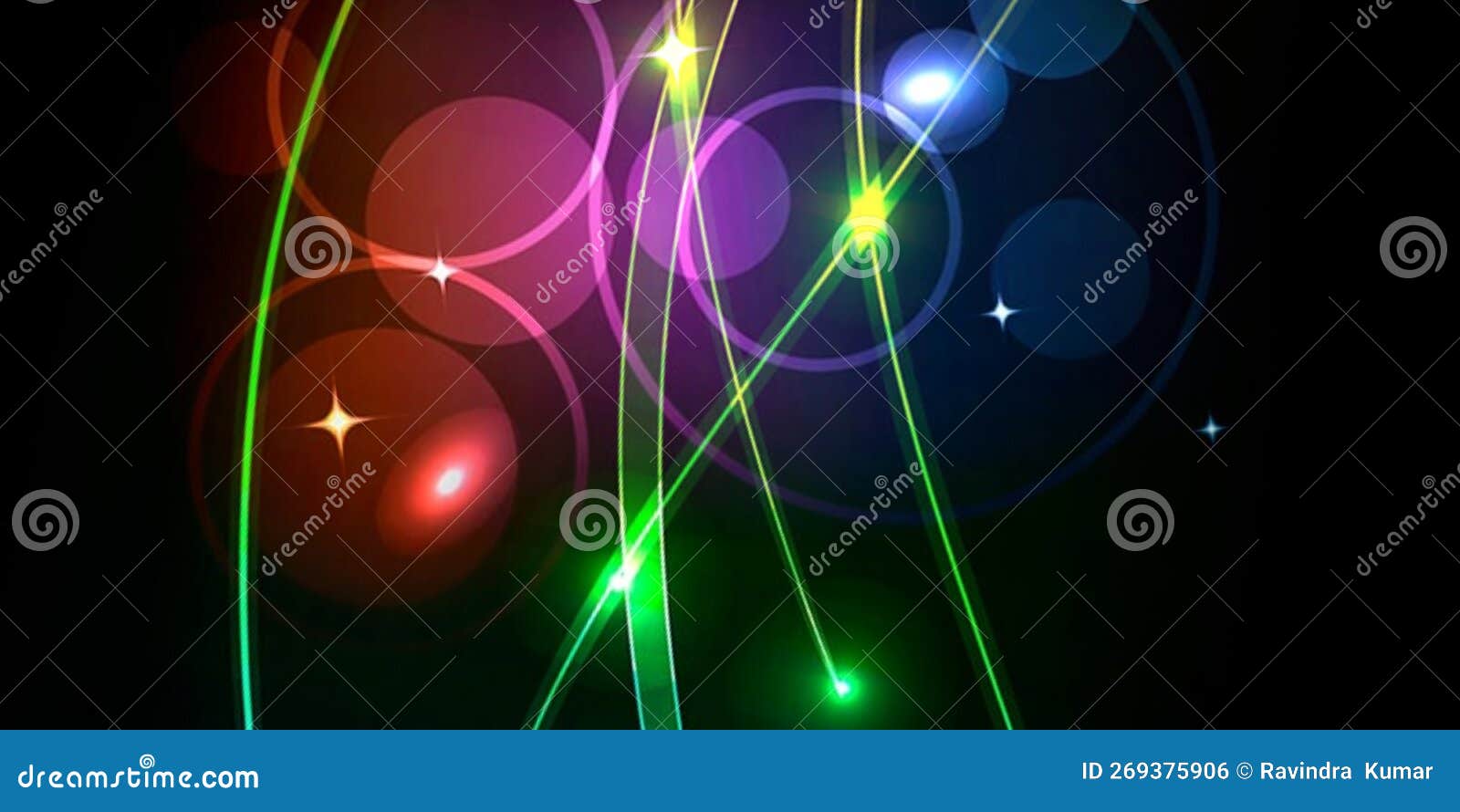 Neon Light Stock Image Black Background Stock Illustration ...