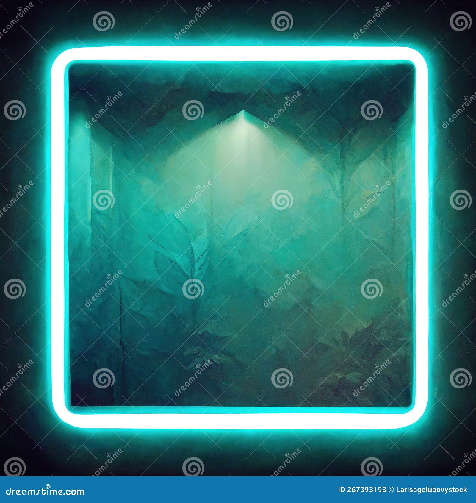 Neon Light Rectangle Frame Illuminated Highlight Stock Illustration ...
