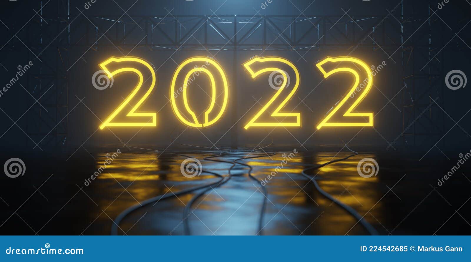 2022 Sign Over Purple Gradient Background Vector Illustration ...