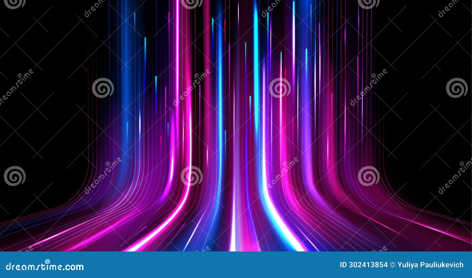 Neon light speed effect stock vector. Illustration of network - 302413854
