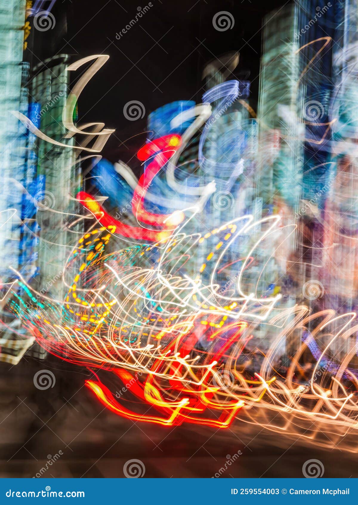 Neon light streaks stock image. Image of garish, blur - 259554003