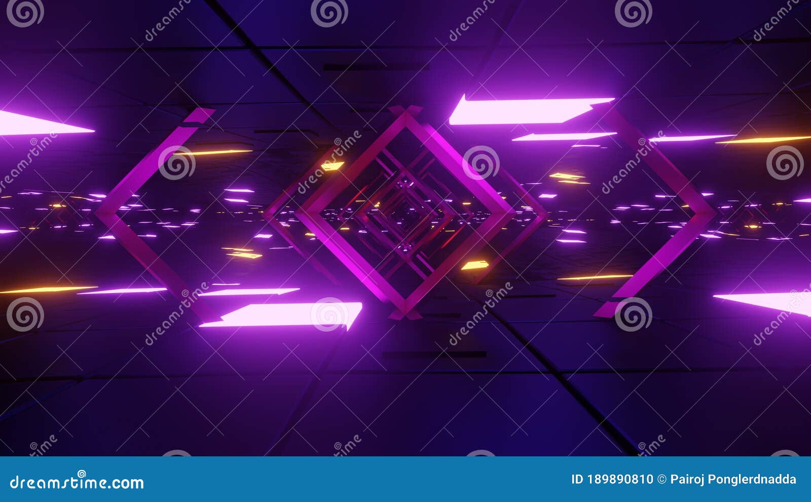 Neon Light Triangle in Geometry Wave 01 Stock Illustration ...