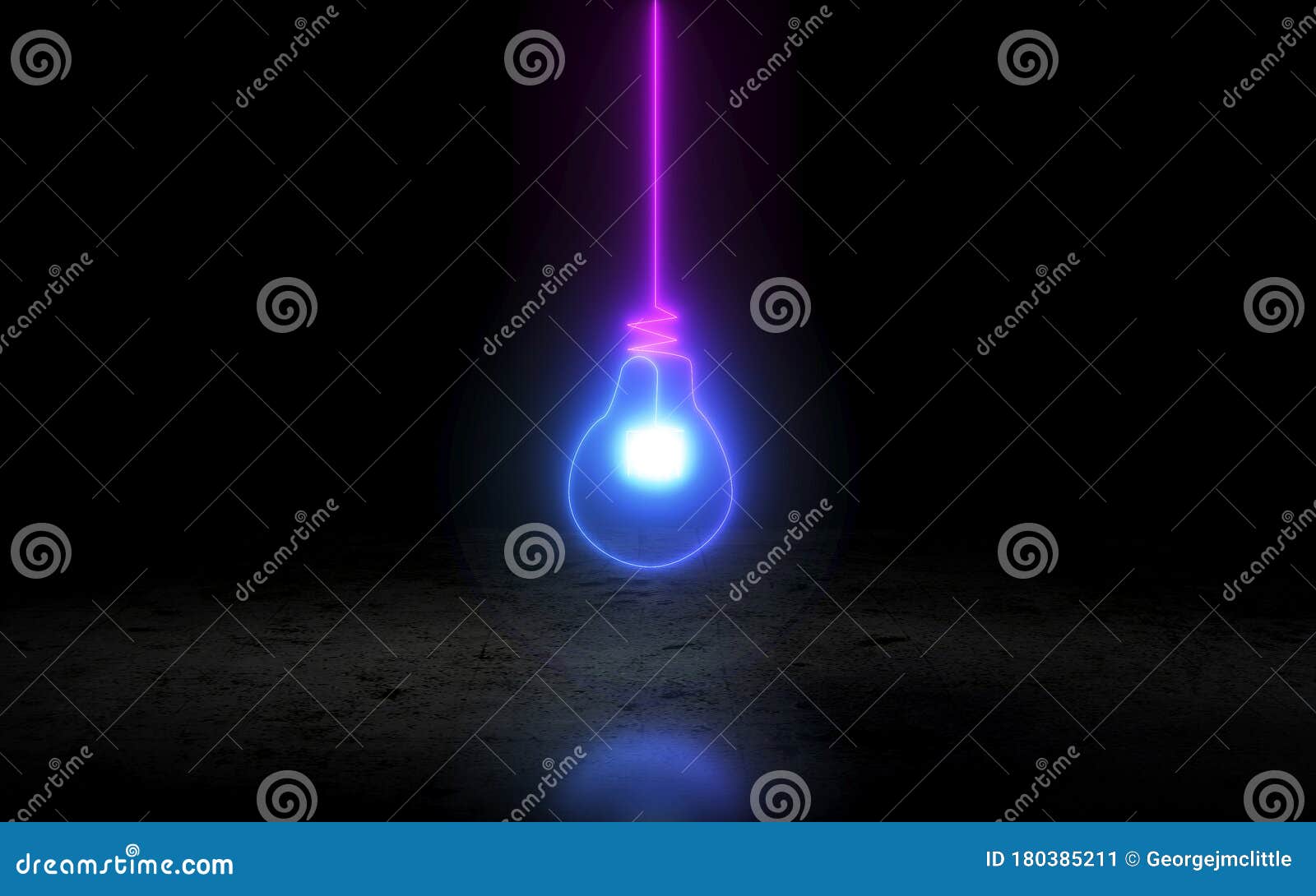Neon lightbulb icon stock illustration. Illustration of electric ...