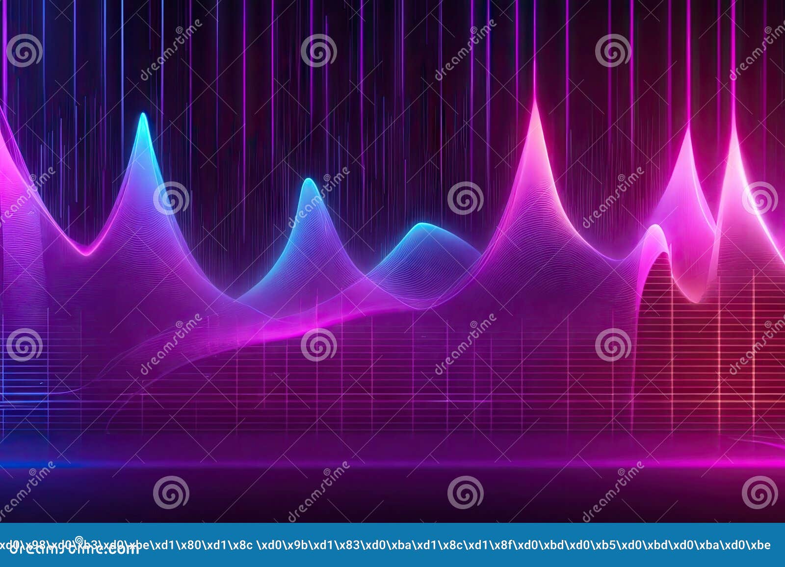Neon Lighting Effect Equalizer Background Royalty-Free Stock ...