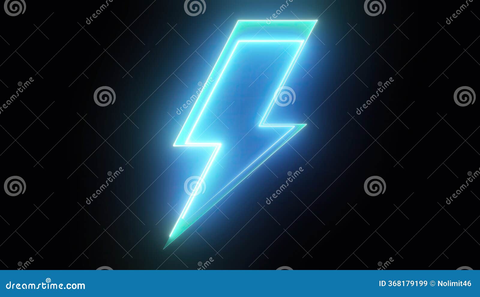 Neon Lightning Effect Electric Glow Frame Vector | CartoonDealer.com ...