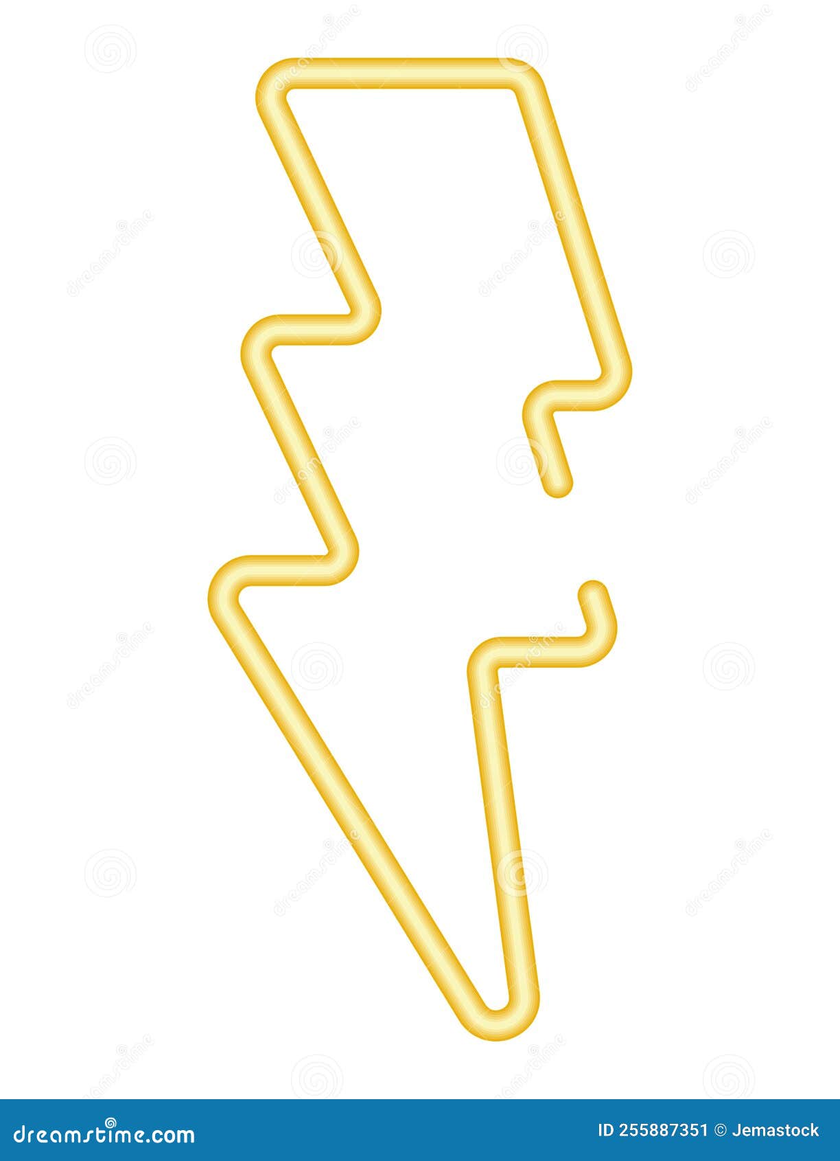 Neon lightning power stock vector. Illustration of bolt - 255887351