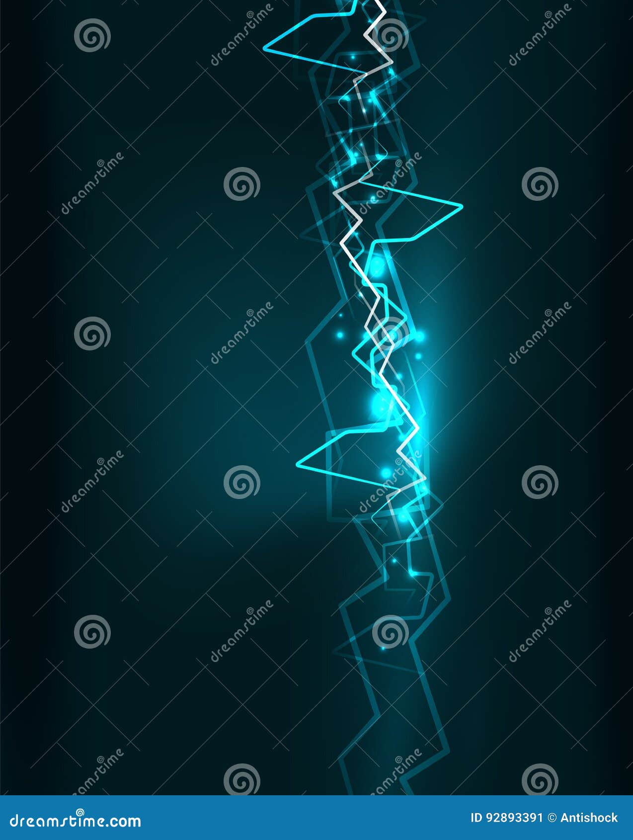 Neon Lightning Vector Background Stock Vector - Illustration of element ...