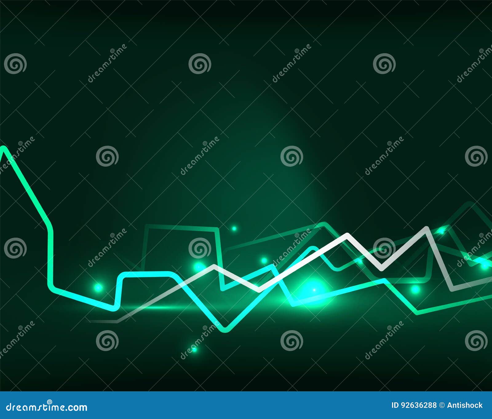 Neon Lightning Vector Background Stock Vector - Illustration of burning ...