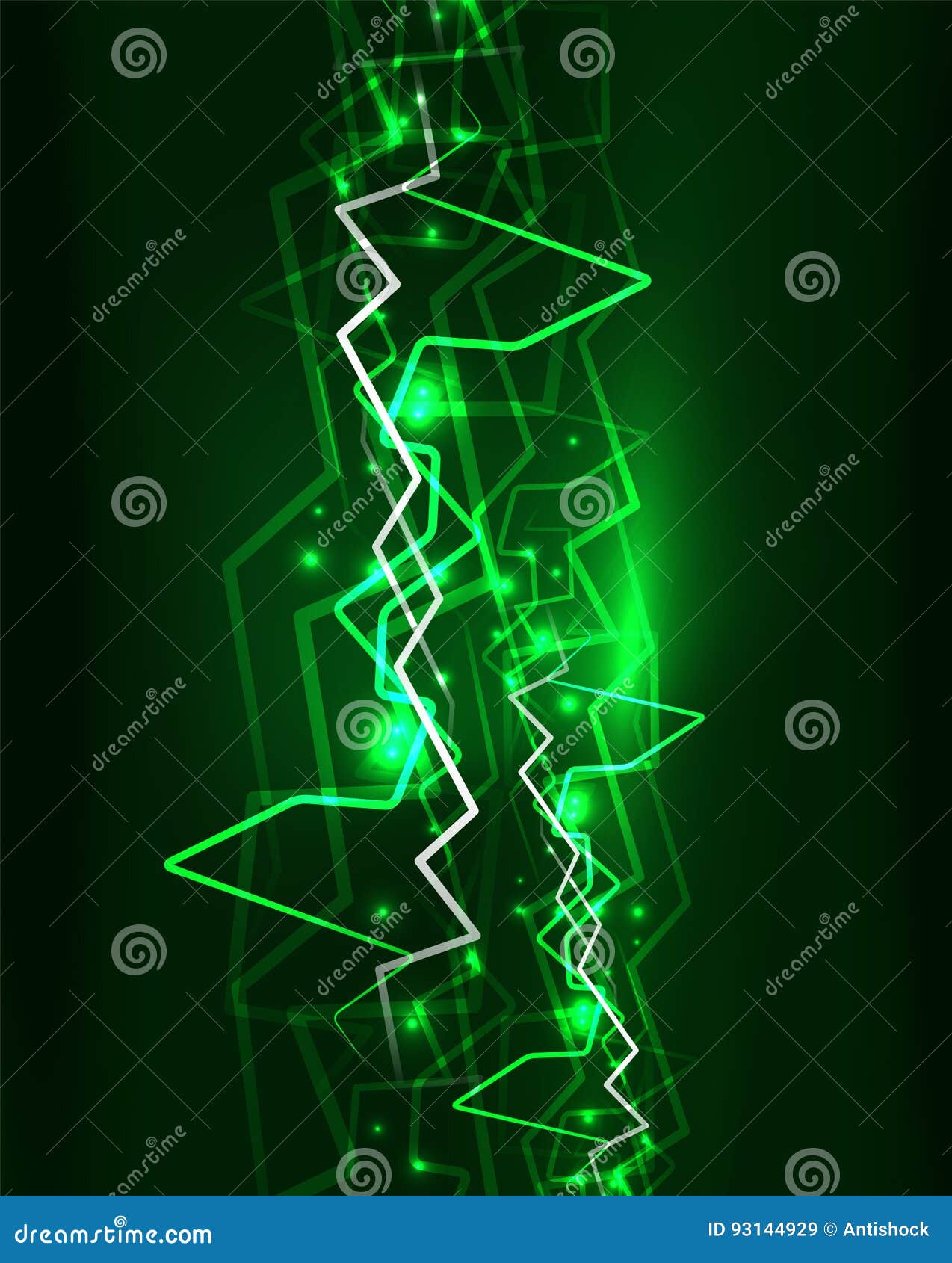 Neon Lightning Vector Background Stock Vector - Illustration of light ...