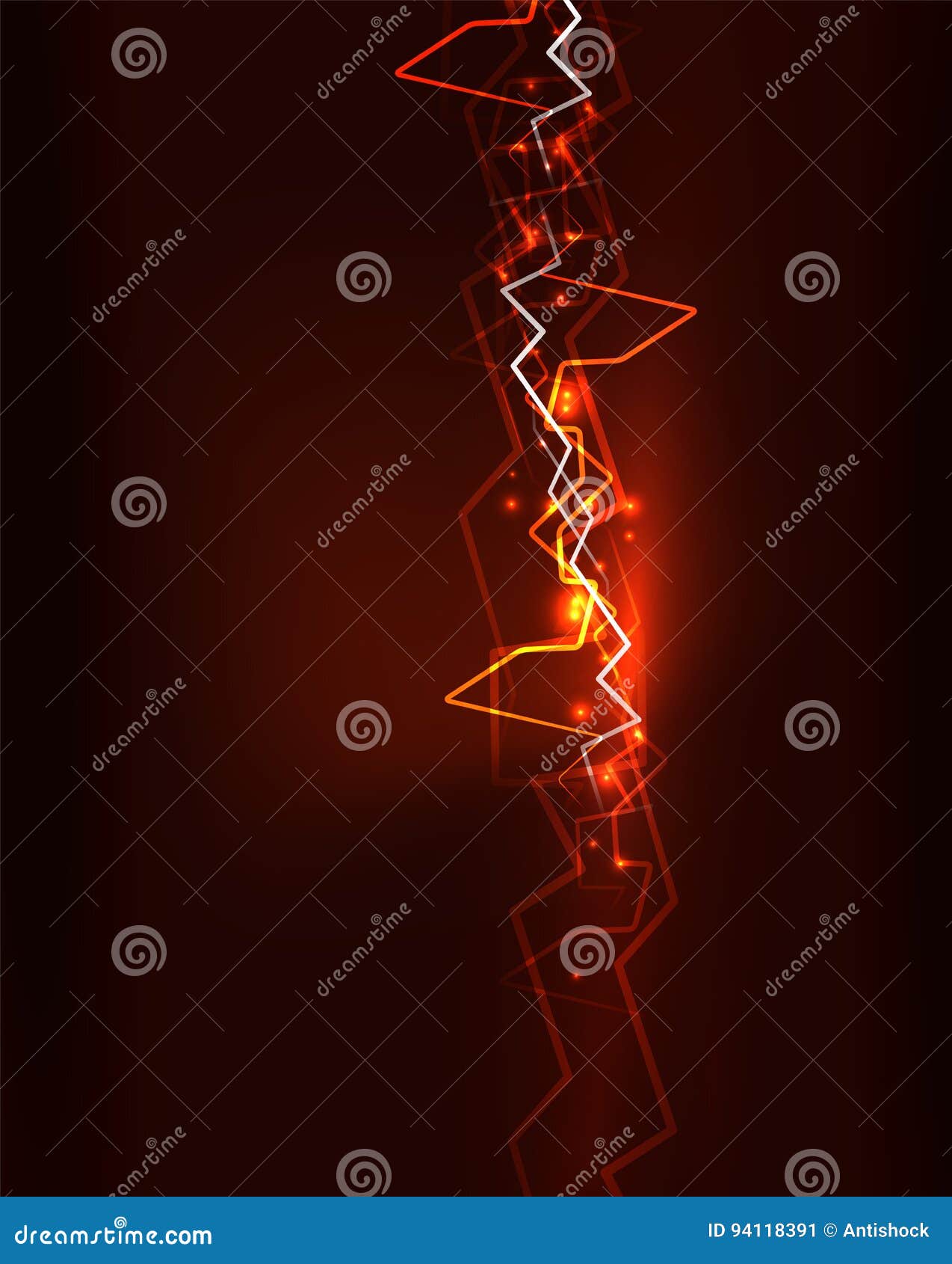 Neon Lightning Vector Background Stock Vector - Illustration of color ...