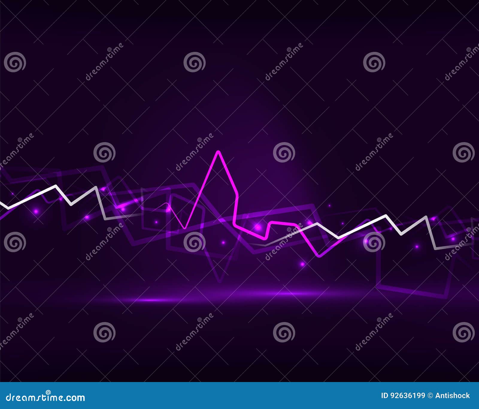 Neon Lightning Vector Background Stock Vector - Illustration of ...