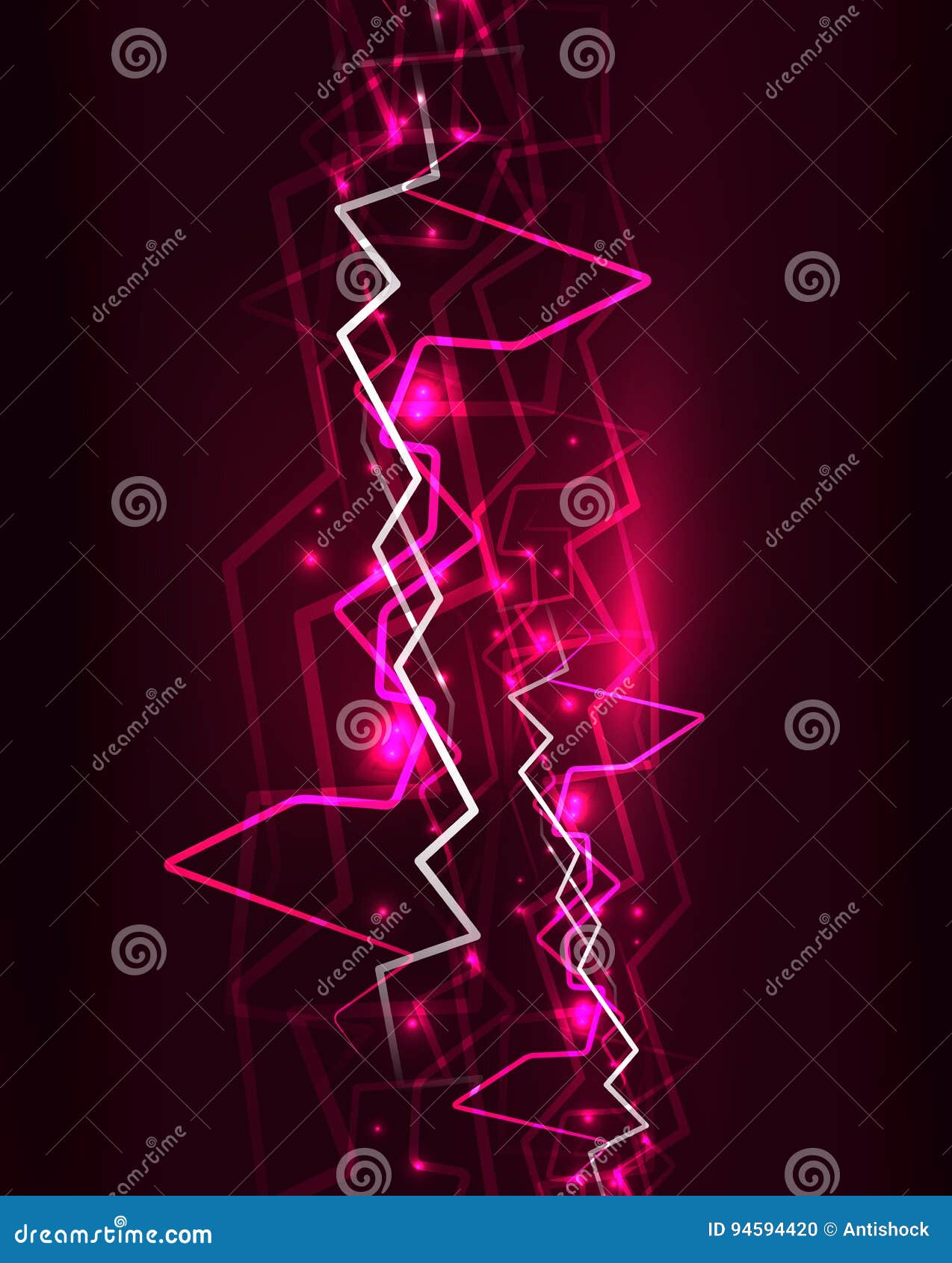 Neon Lightning Vector Background Stock Vector - Illustration of ...