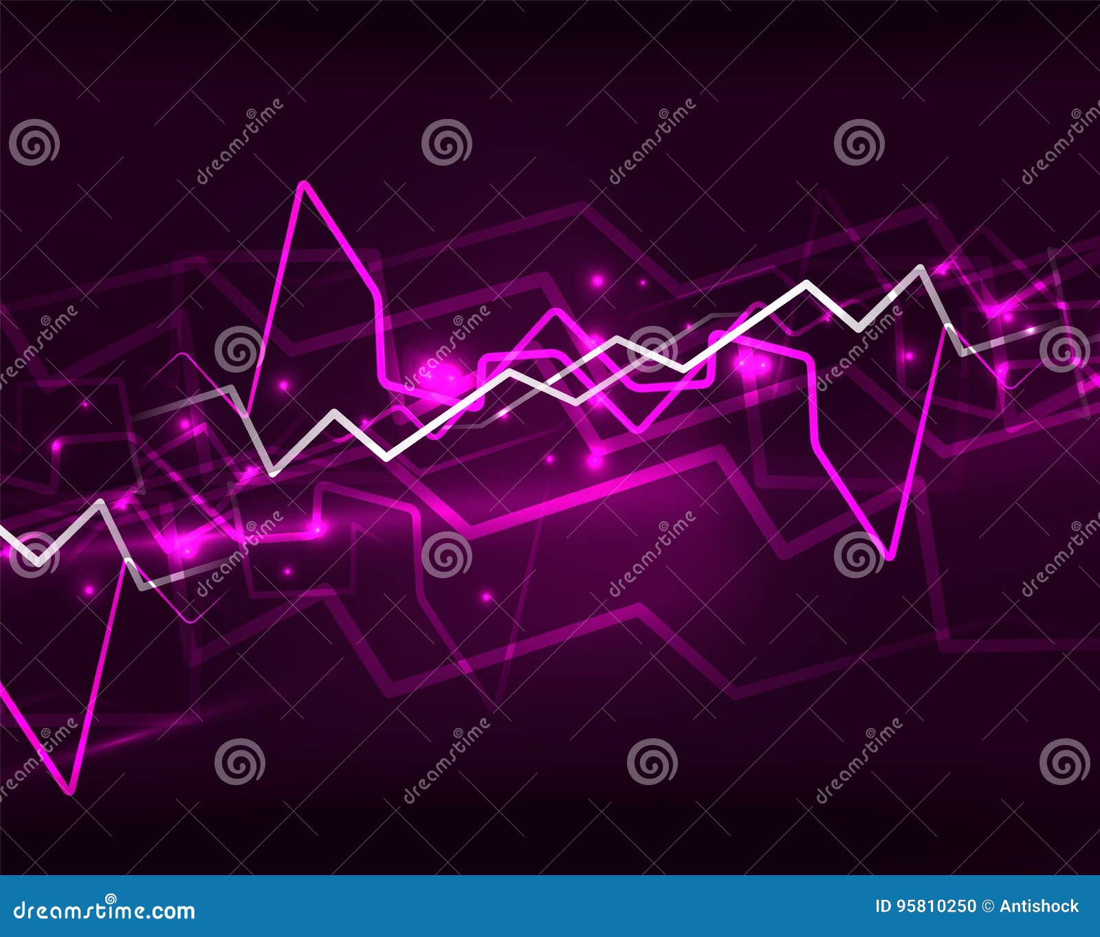 Neon Lightning Vector Background Stock Vector - Illustration of ...