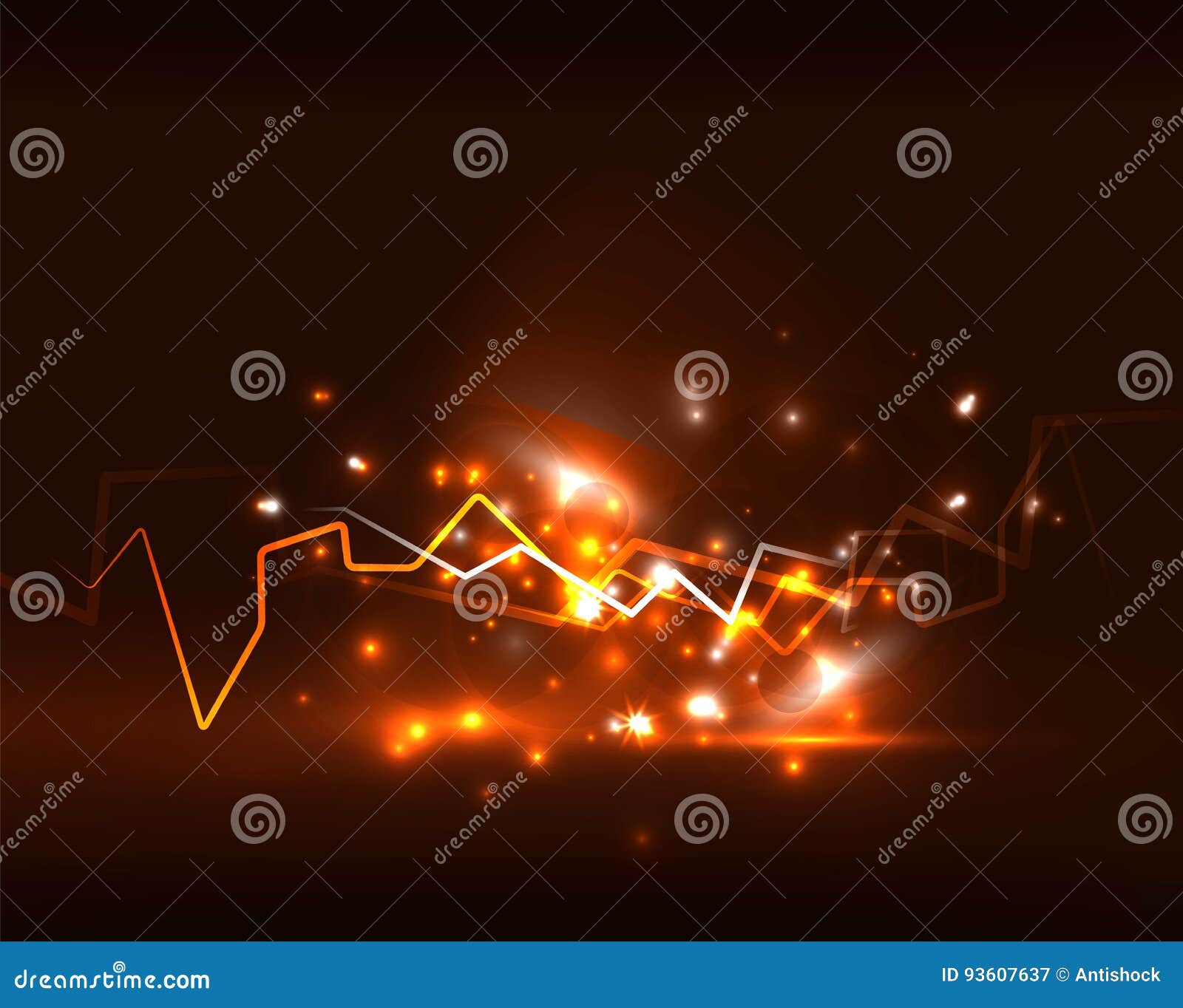 Neon Lightning Vector Background Stock Vector - Illustration of flare ...