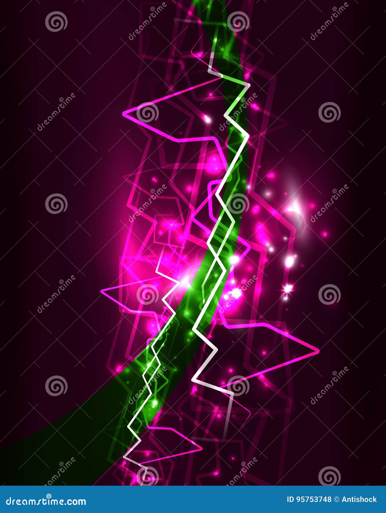 Neon Lightning Vector Background | CartoonDealer.com #93321110