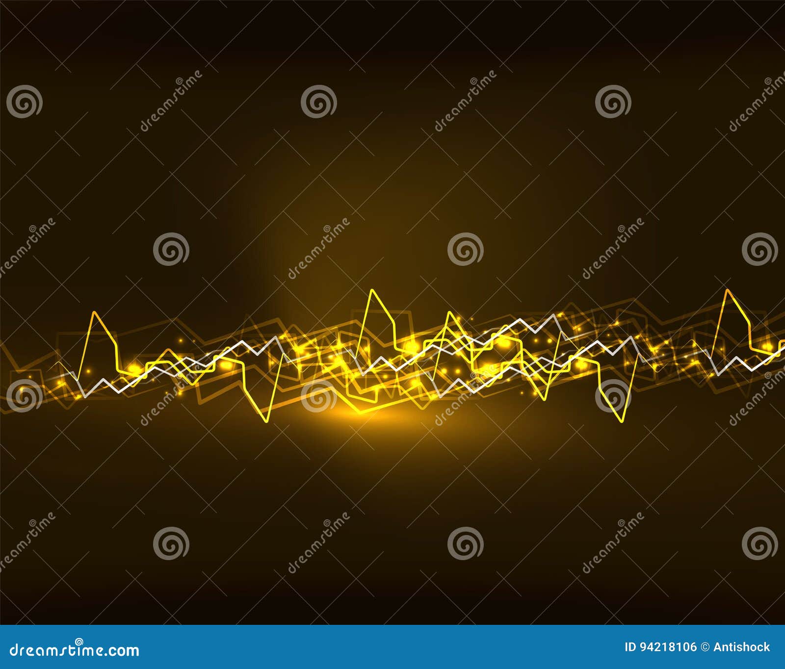 Neon Lightning Vector Background Stock Vector - Illustration of bright ...