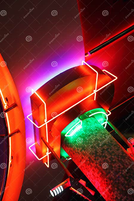 Neon lights stock photo. Image of hall, cafe, equipment - 23267374