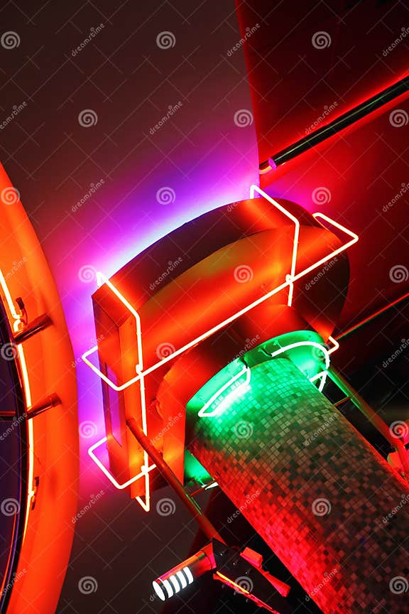 Neon lights stock photo. Image of hall, cafe, equipment - 23267374