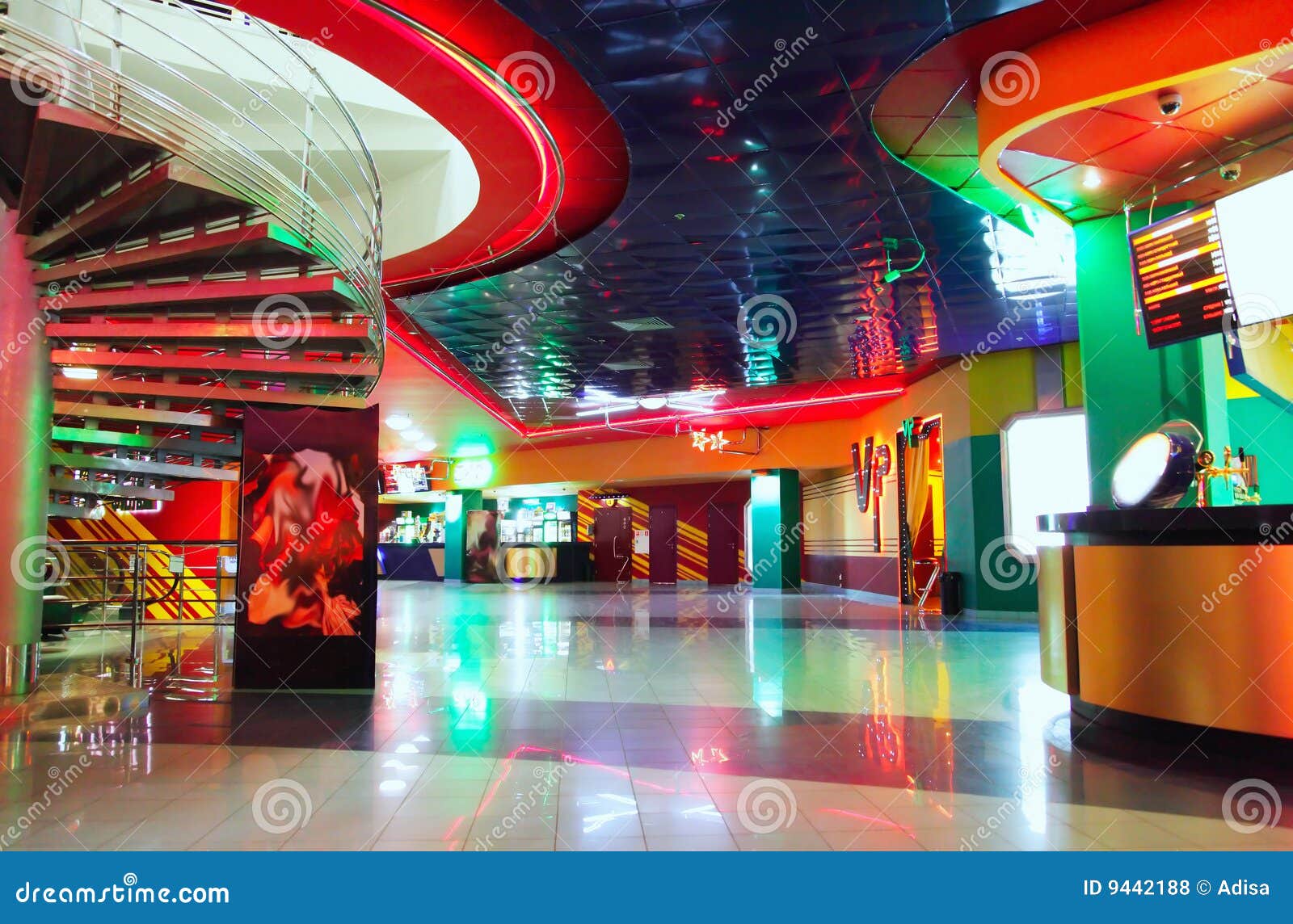 Neon Cinema Interior Lobby Photos - Free & Royalty-Free Stock Photos ...