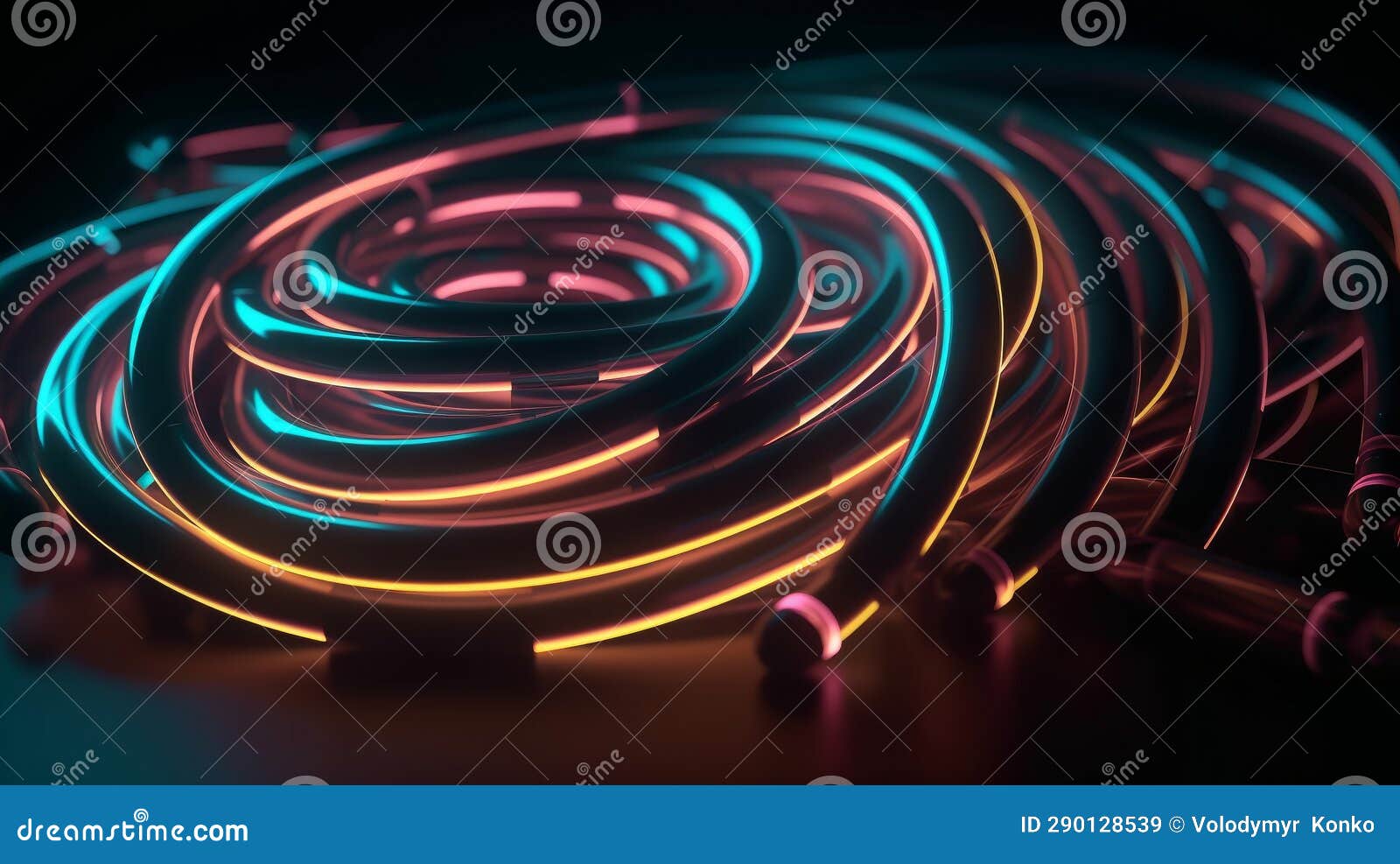 Neon Lights Arranged on a Table, Creating a Vibrant and Colorful ...