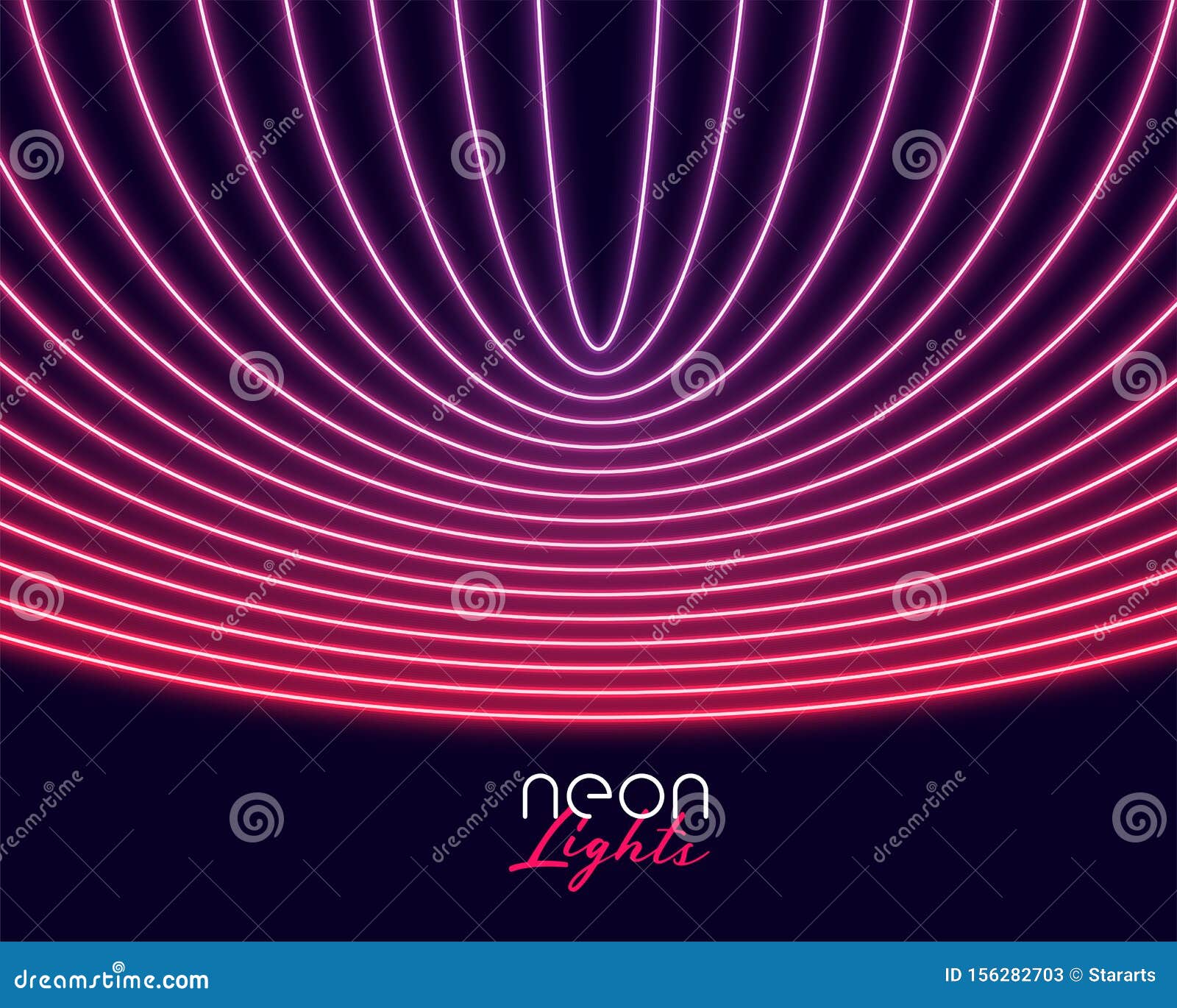 Neon Lights in Curve Lines Style Abstract Background Stock Vector ...
