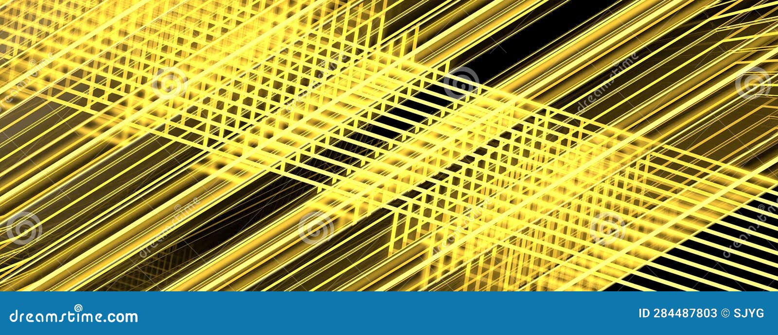 Neon Lights of Cyberpunk Linear Straight Lines Emit Light Yellow ...