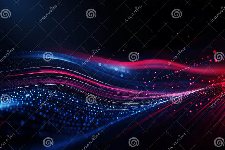 Neon Lights Illuminate a Computer Screen. Perfect for Technology or ...