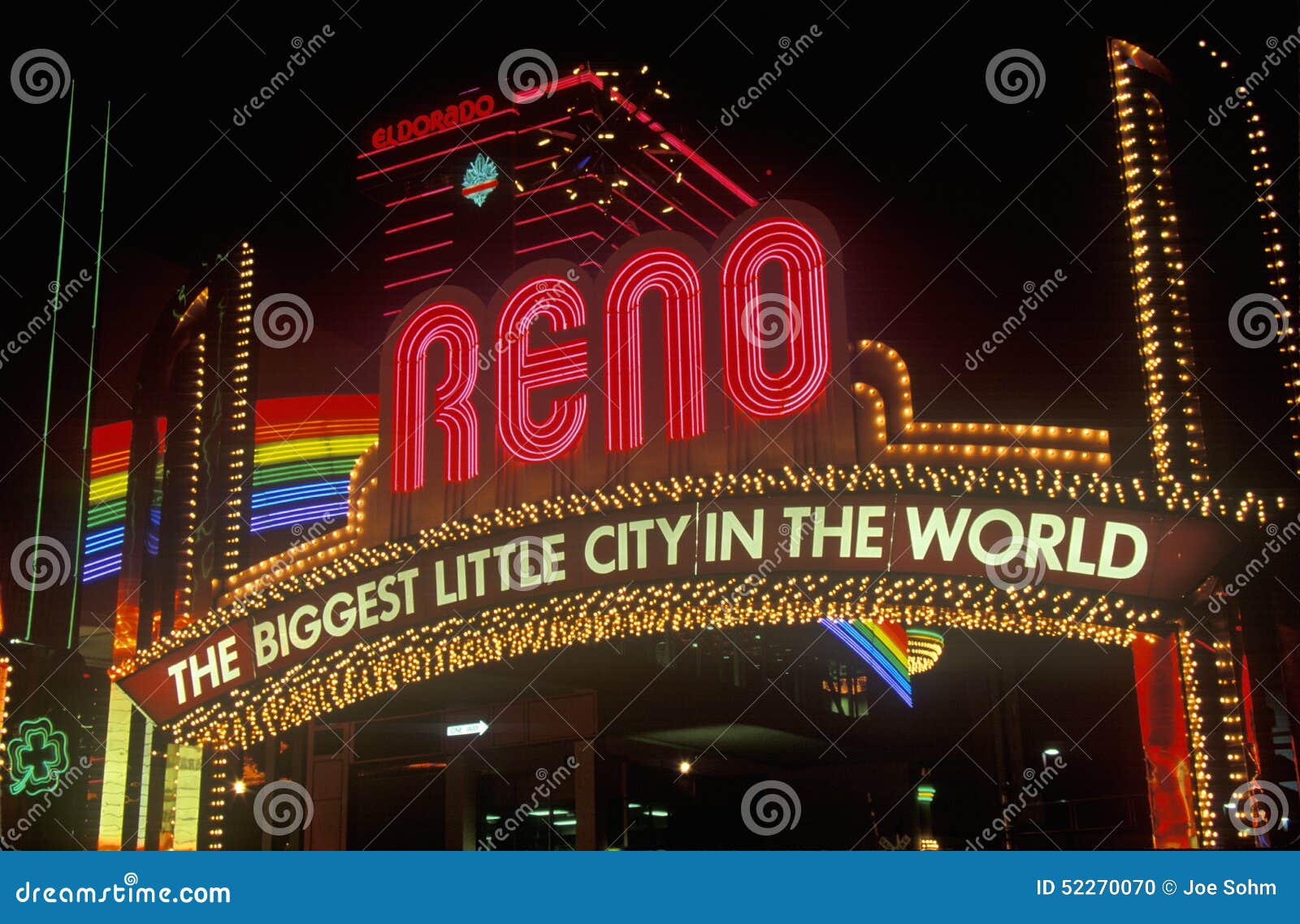 Neon Lights at Night in Reno, NV Editorial Image - Image of lights ...