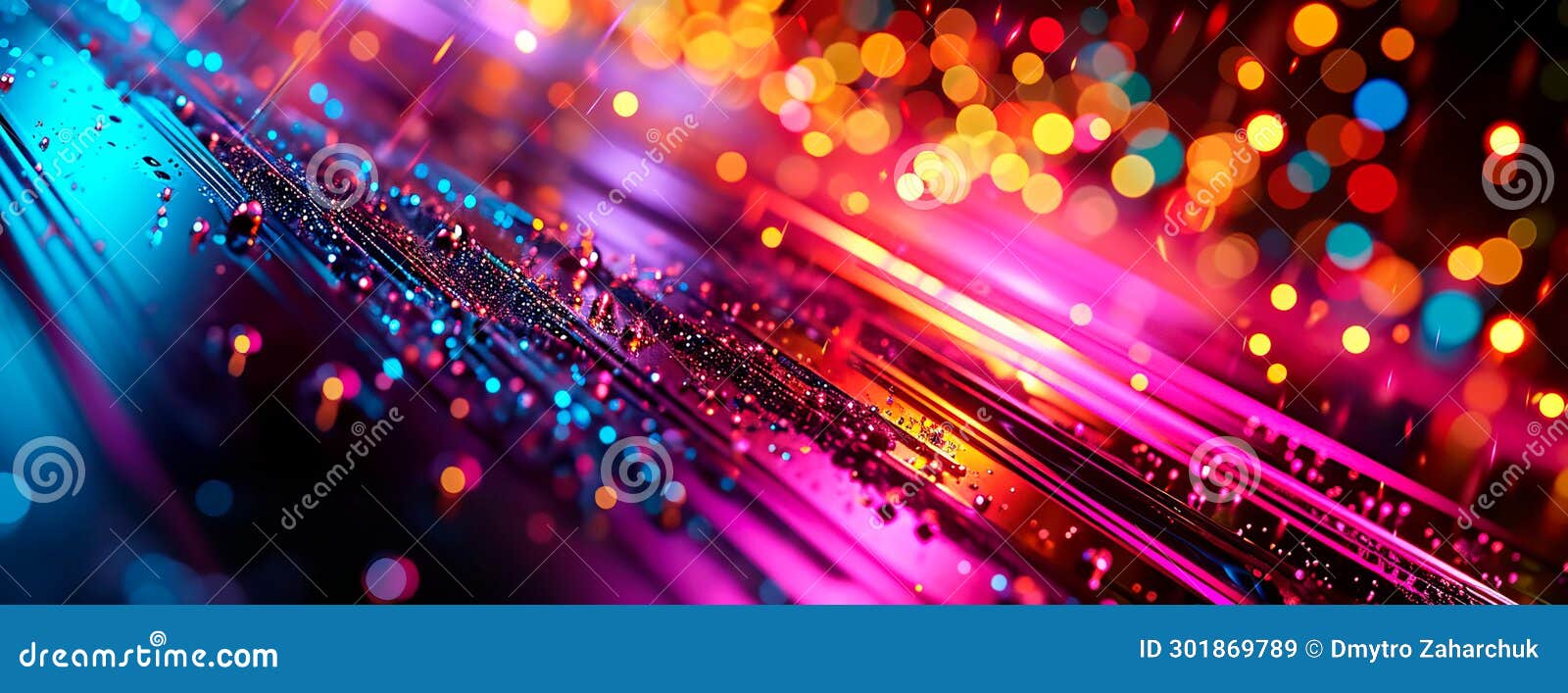 Neon Lines Falling Like Raindrops Create a Dynamic and Visually ...