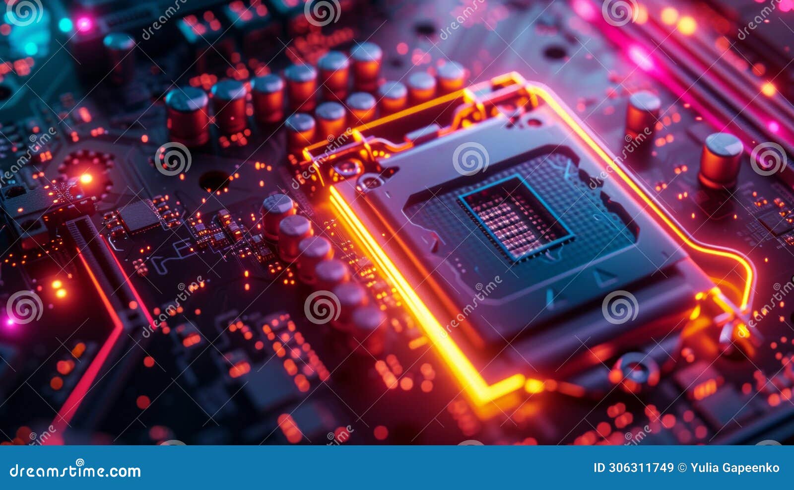 A Neon-lit Control Panel, a Portal To a High-tech Realm of ...