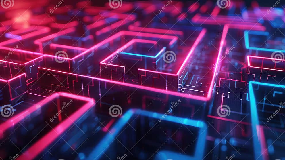 Neon-lit Data Labyrinth Illustrates Complexity and Challenges of ...