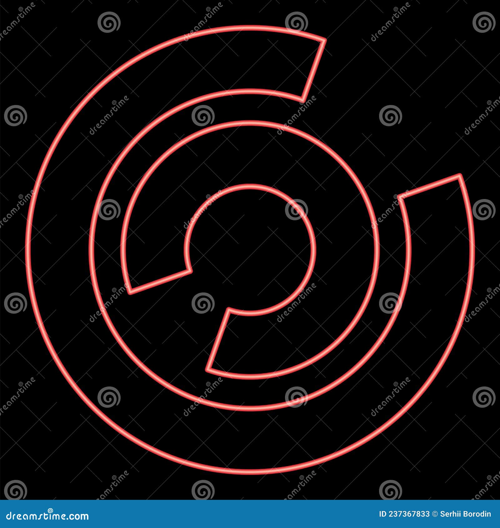 Neon Load Red Color Vector Illustration Image Flat Style Stock Vector ...
