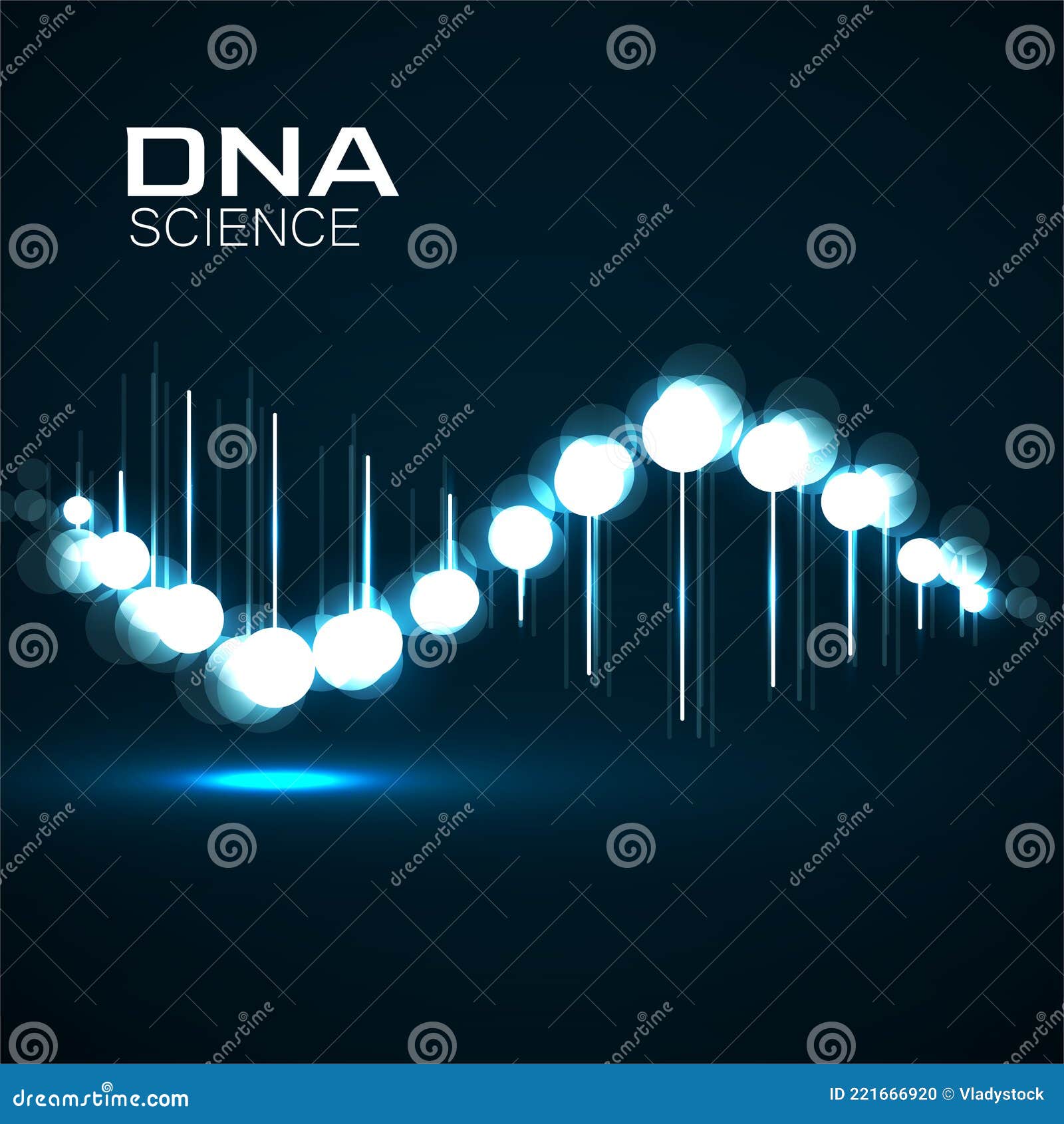Neon Logo Dna. Vector Template for Science and Medicine Stock Vector ...